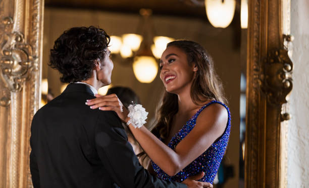 Couple Slow Dancing At Prom