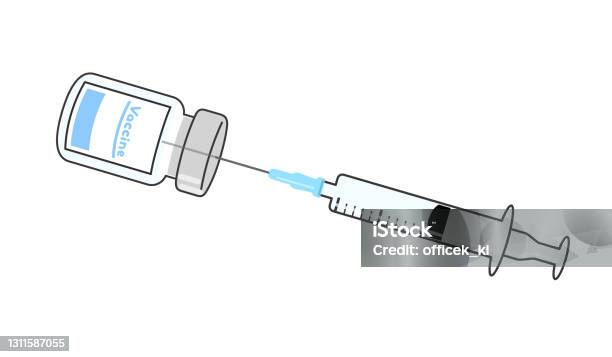 Botol Kaca Dan Jarum Suntik Dengan Jarum Untuk Vaksinasi Ilustrasi Stok ... Botol Kaca Dan Jarum Suntik Dengan Jarum Untuk Vaksinasi Ilustrasi Stok ...