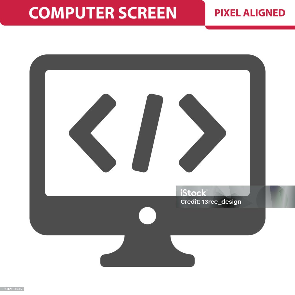 Computer Screen Coding Programming Hacking Icon Stock Illustration Download Image Now Coding