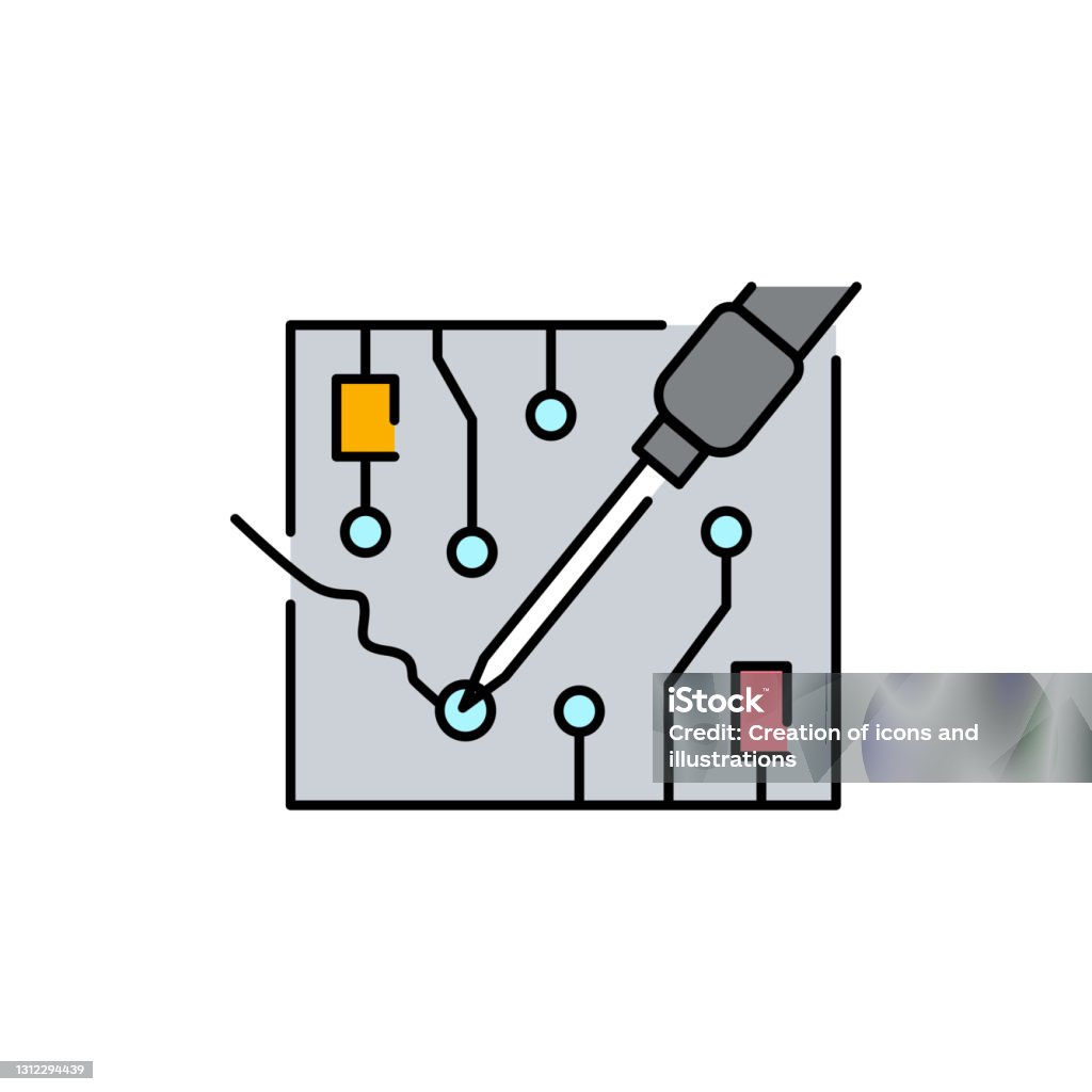 Icône De Ligne Dolor De Soudure Pictogramme Pour Page Web Application