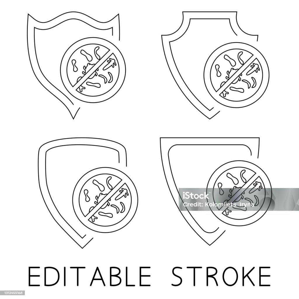 Ilustración De Concepto De Sistema Inmunológico Escudo Negro Médico