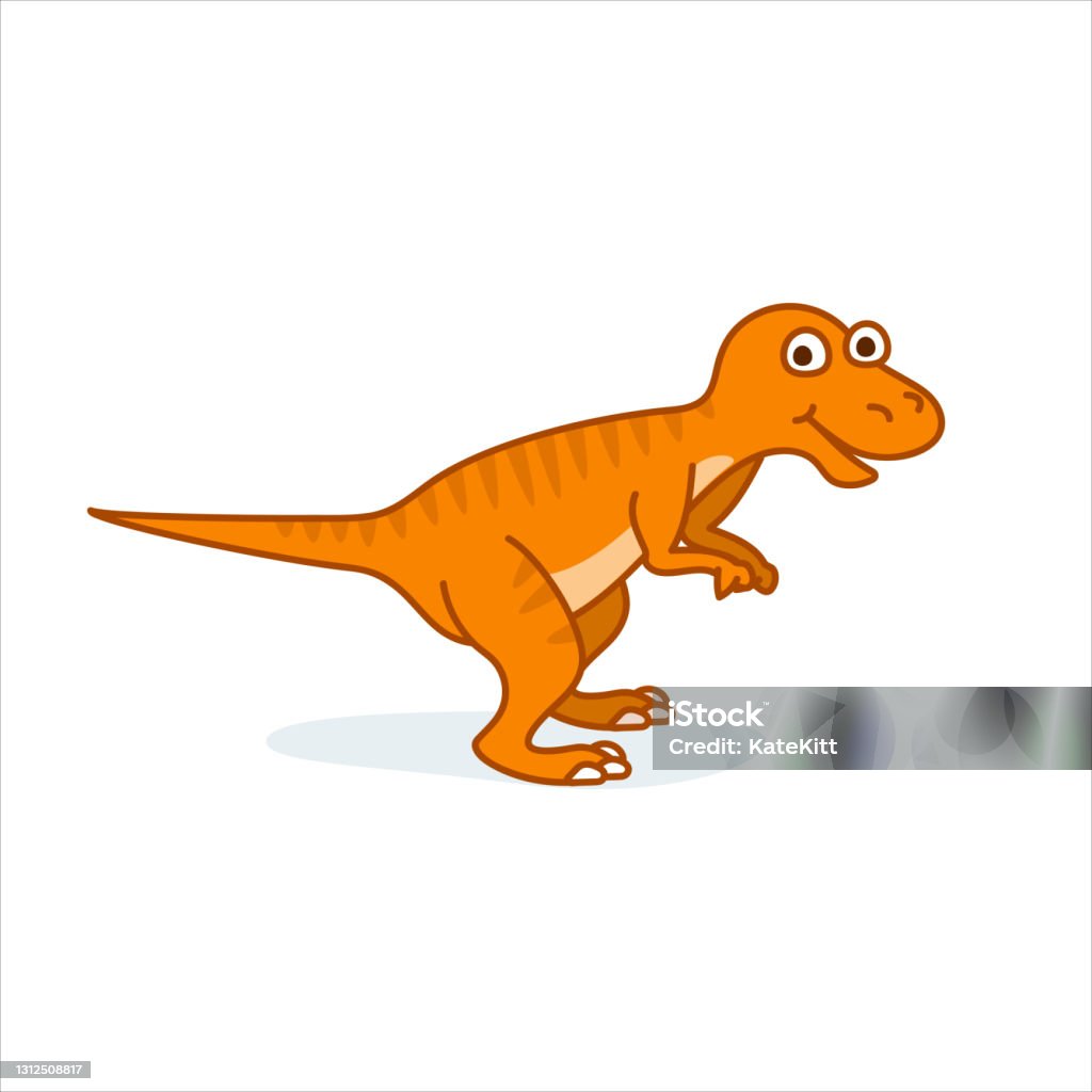Caractère Drôle De Velociraptor Dans Le Modèle De Dessin Animé