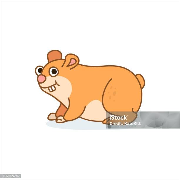 Caractère Drôle De Hamster Dans Le Modèle De Dessin Animé Graphisme