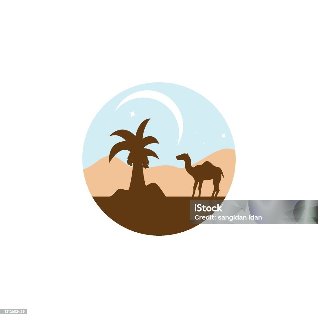 Pohon Tanggal Dan Unta Dalam Template Desain Ilustrasi Vektor Ikon ... Pohon Tanggal Dan Unta Dalam Template Desain Ilustrasi Vektor Ikon ...
