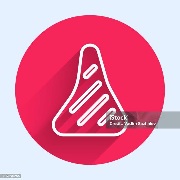 Graphisme Blanc De Viande De Steak De Ligne Disolement Avec Lombre