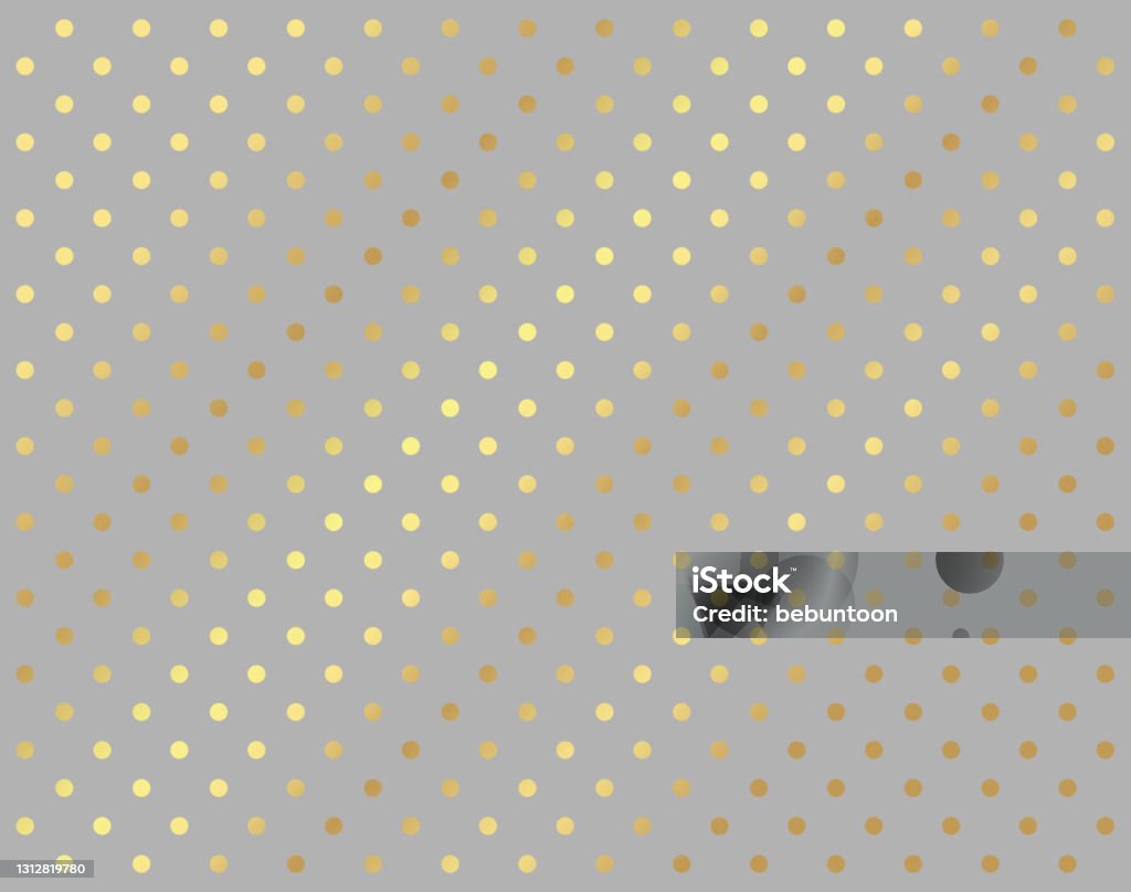 Gold Polka Dots Pattern Colorful Background Vector Abstract Background Stock Illustration