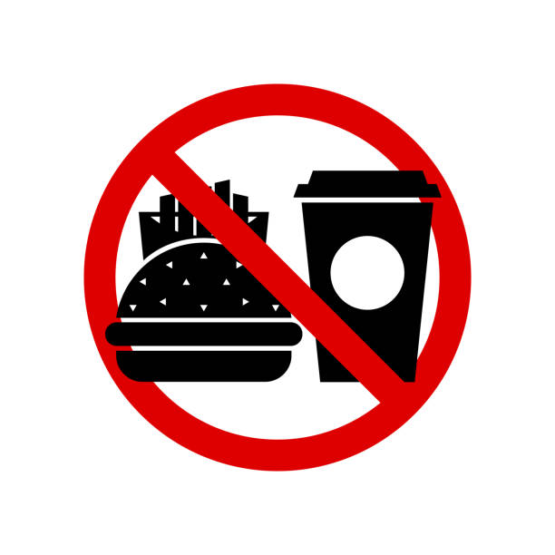 No Eating Sign Vector