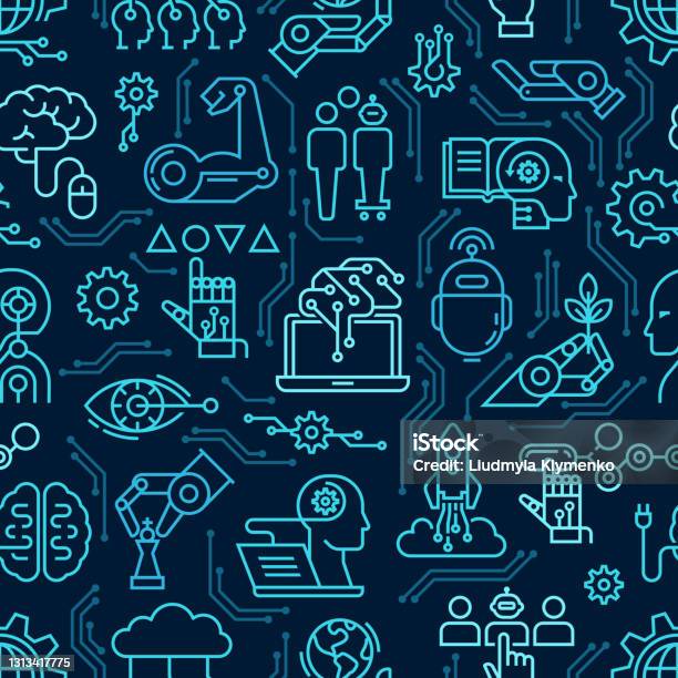 Pola Mulus Ikon Robotika Komputer Android Dan Kecerdasan Buatan Dalam ... Pola Mulus Ikon Robotika Komputer Android Dan Kecerdasan Buatan Dalam ...