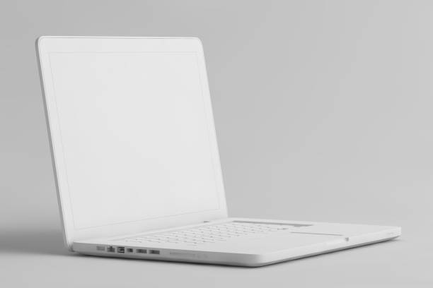 Free Stock Photo of Open laptop on a white table in a minimalistic ...