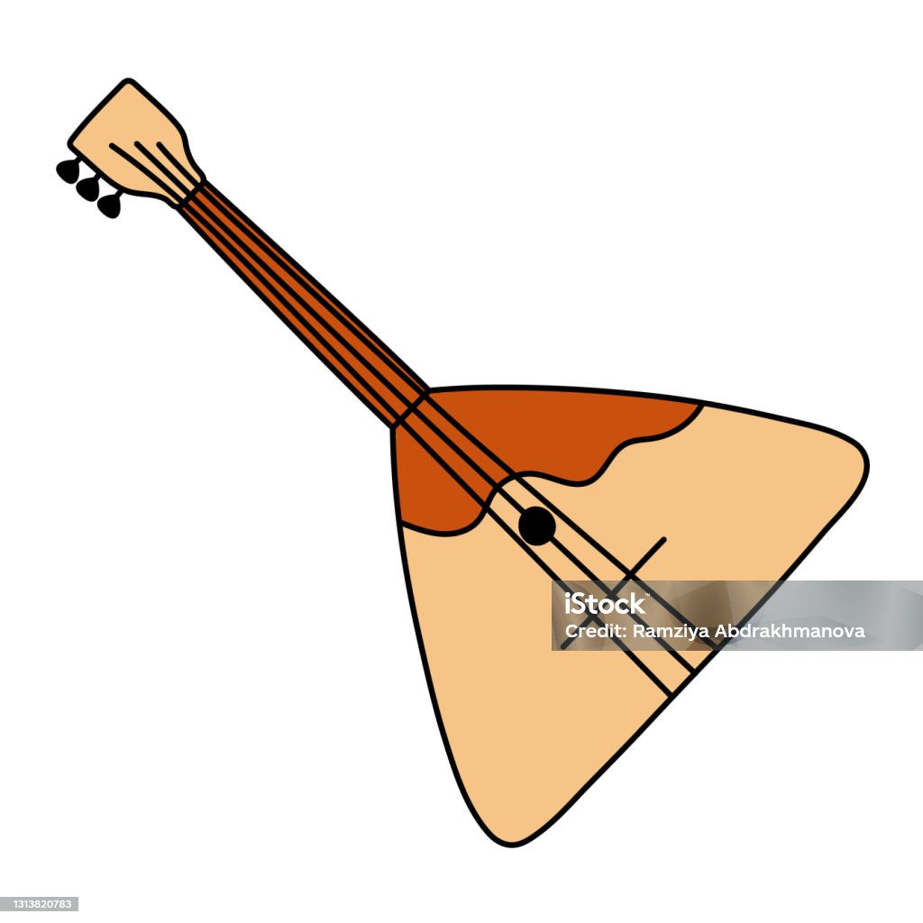 Balalaïka Croquis Dinstrument À Cordes Musicales Illustration De