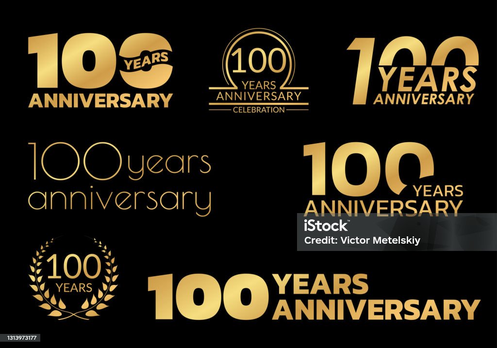 Ikon Ulang Tahun 100 Tahun Atau Set Logo Lencana Atau Label Perayaan ... Ikon Ulang Tahun 100 Tahun Atau Set Logo Lencana Atau Label Perayaan ...