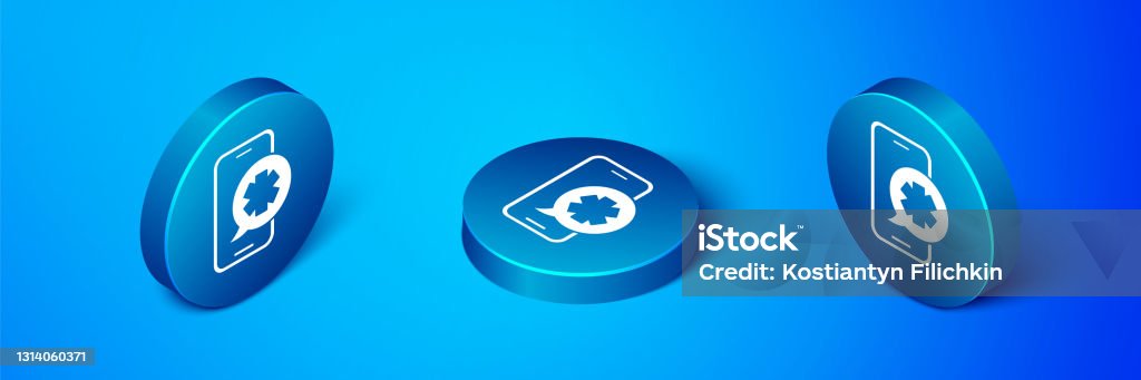 Panggilan Telepon Seluler Isometrik Darurat Ke Ikon Rumah Sakit ... Panggilan Telepon Seluler Isometrik Darurat Ke Ikon Rumah Sakit ...