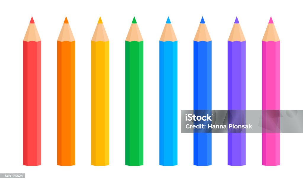 Set Pensil Berwarna Datar Kartun Krayon Warna Kayu Pensil Berwarnawarni Untuk Menggambar Alat