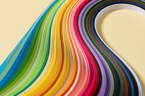 Warna Pelangi Komposisi Kertas Spanduk Spektrum Warna Latar Belakang