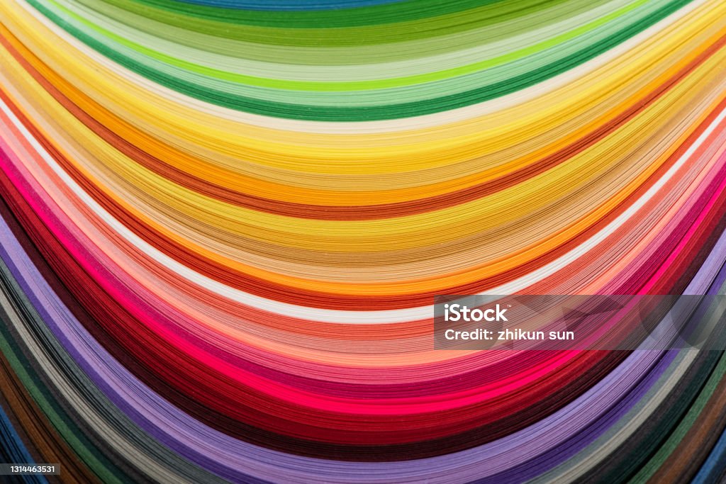 Warna Pelangi Komposisi Kertas Spanduk Spektrum Warna Latar Belakang