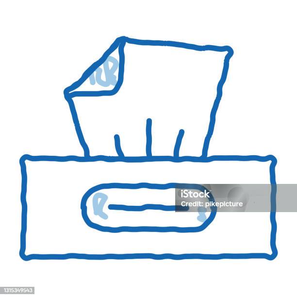 Illustration Dessinée À La Main Dicône De Doodle De Paquet De Lingette