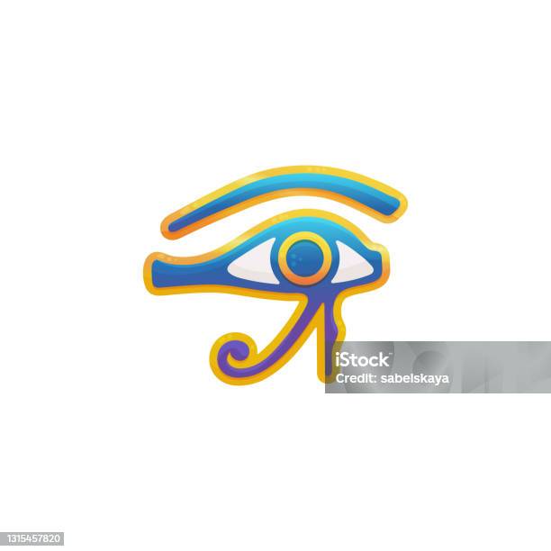 Oeil Dhorus Tous Voyant Le Symbole Égyptien Doeil Illustration Plate De