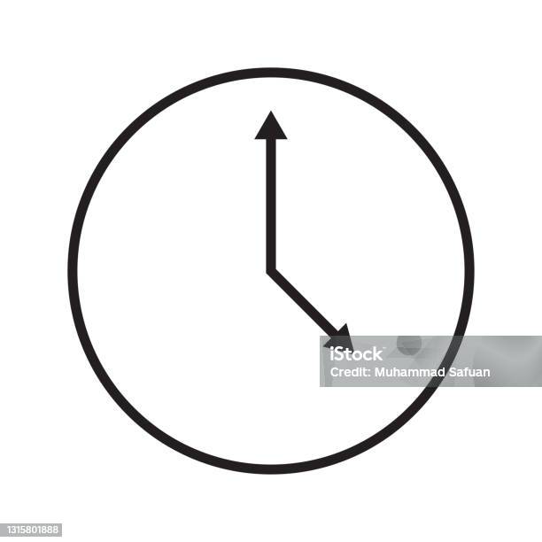 Graphisme Desquisse De Vecteur Dhorloge Disolement Sur Le Fond Blanc