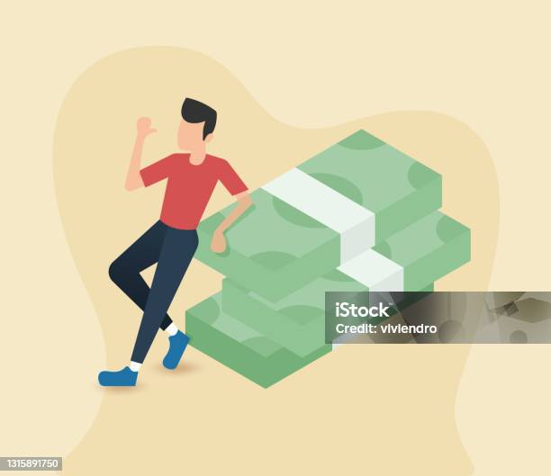 Ilustración De Ejemplo De Dinero Y Hombre Y Más Vectores Libres De