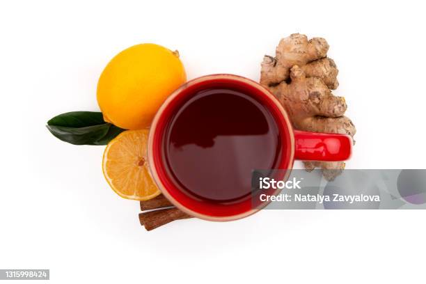 Secangkir Teh Hitam Atau Hijau Panas Dengan Lemon Dan Jahe Dengan Latar ... Secangkir Teh Hitam Atau Hijau Panas Dengan Lemon Dan Jahe Dengan Latar ...