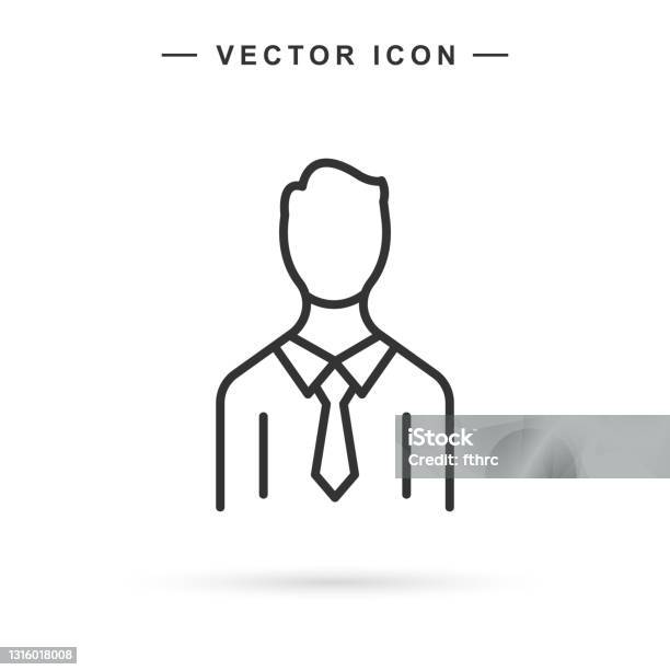 Icône Mâle De Ligne Davatar Logo Dhomme Daffaires Illustration De