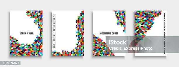 Set Template Warnawarni Vektor Latar Belakang Poster Plakat Brosur
