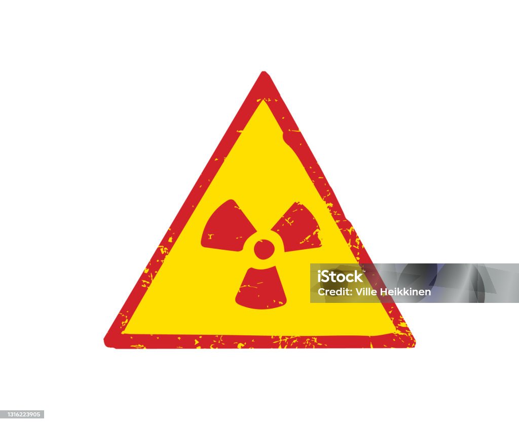 Bentuk Simbol Ikon Peringatan Radiasi Radioaktif Energi Atom Nuklir