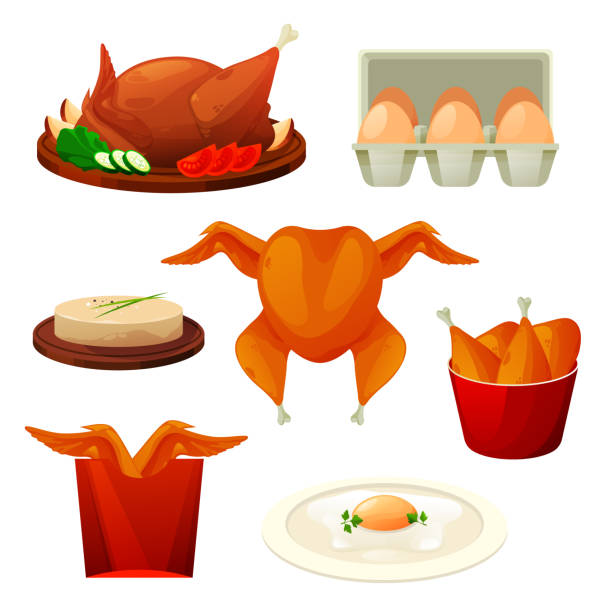 50 Poulet Frit De La Campagne Stock Illustrations Graphiques