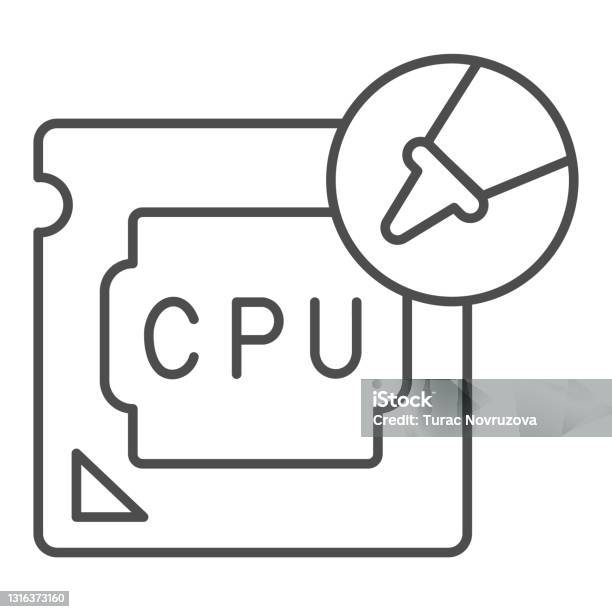 Processor And Thermal Paste In Tube Thin Line Icon Pcrepair Concept Paste In Tube Vector Sign On