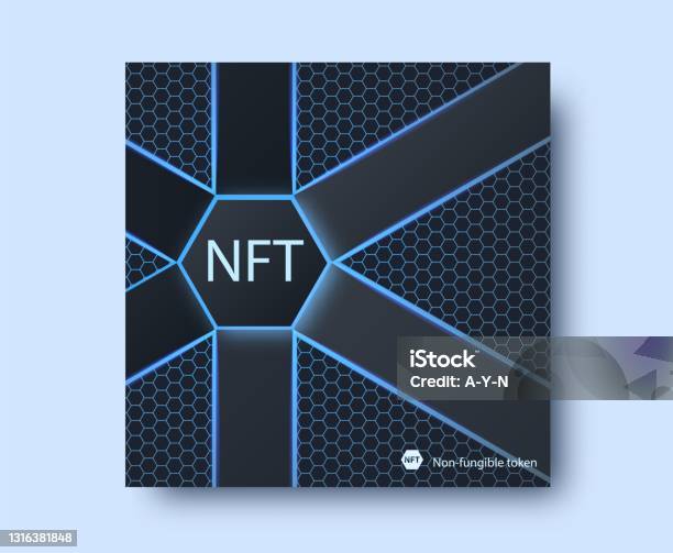 Konsep Token Nonfungible Nft Pada Latar Belakang Abstrak Poligonal ... Konsep Token Nonfungible Nft Pada Latar Belakang Abstrak Poligonal ...