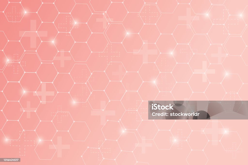 Abstract Geometric Medical Cross Shape Medicine And Science Concept