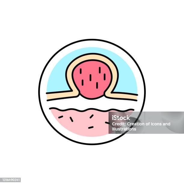 Pyogenic Granuloma Color Line Icon Dermatology Disease Isolated Vector