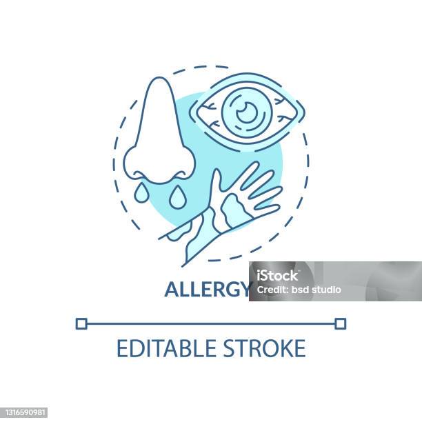 Ilustración De Icono Del Concepto De Alergia Y Más Vectores Libres De