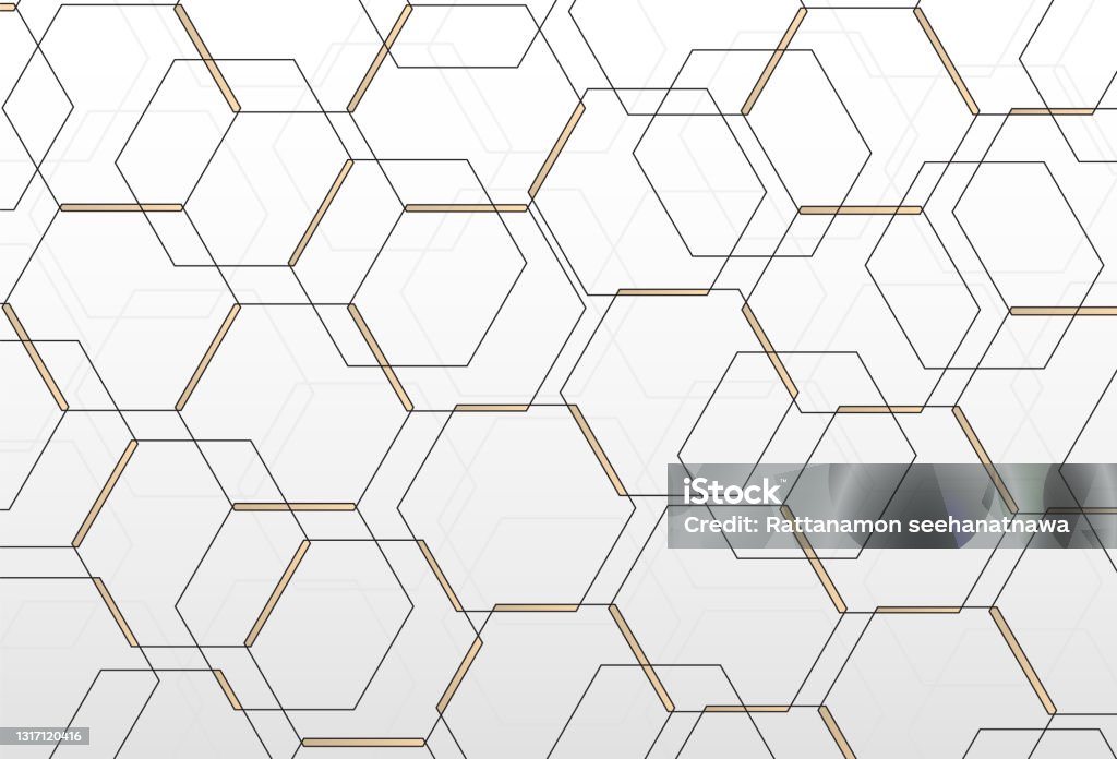 Latar Belakang Abstrak Geometris Dengan Elemen Heksagonal Sederhana