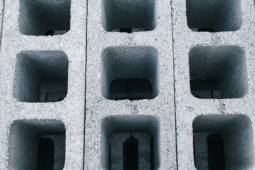Photo Libre De Droit De Bloc De Cendres De Ciment Gris Pour La
