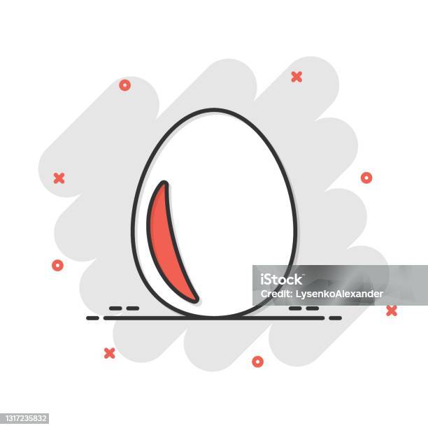 Icône Doeuf Dans Le Modèle Comique Illustration De Vecteur De Dessin