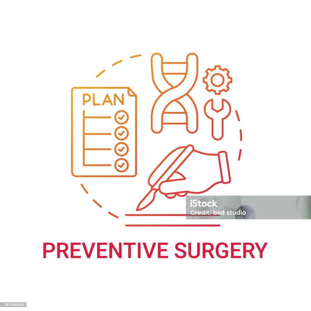 Preventive Surgery Red Gradient Concept Icon Stock Illustration ... Preventive Surgery Red Gradient Concept Icon Stock Illustration ...