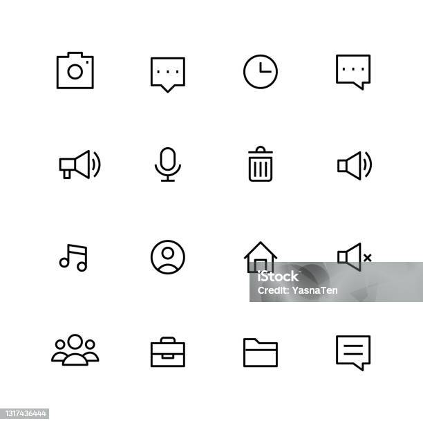 Medien Und Uisymbole Pixel Perfekt Editierbarer Strich Stock Vektor Art ... Medien Und Uisymbole Pixel Perfekt Editierbarer Strich Stock Vektor Art ...