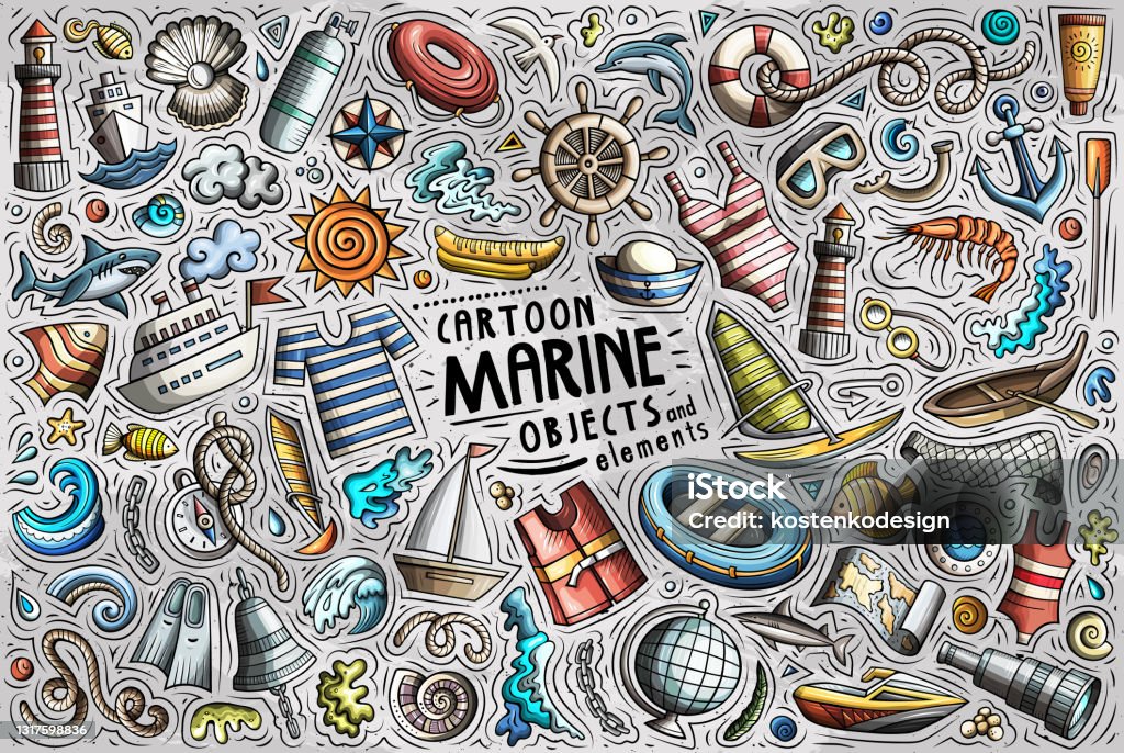 Ensemble Vectoriel De Dessin Animé De Doodle Des Articles De Thème De