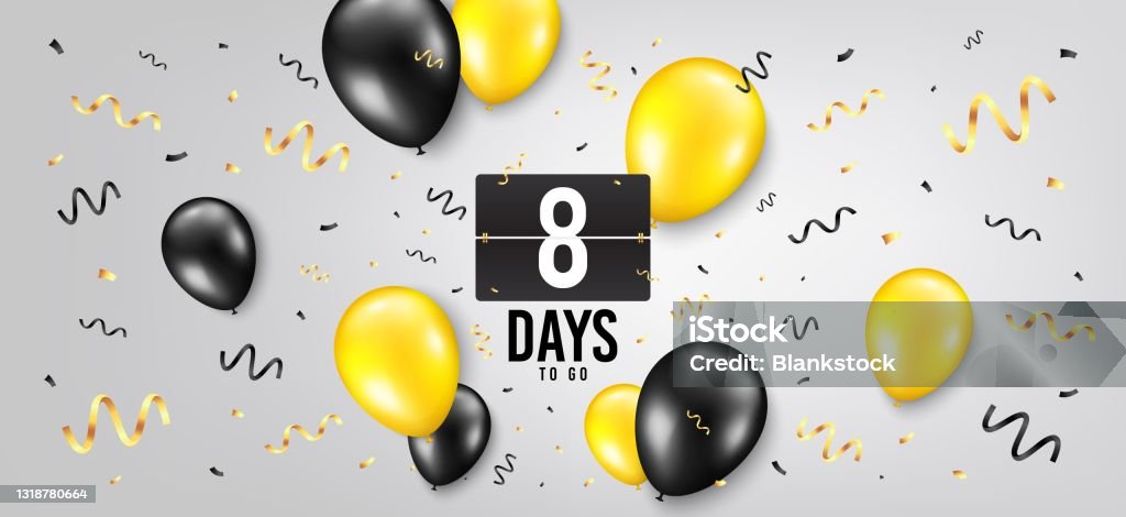Eight Days Left Icon 8 Days To Go Vector Stock Illustration - Download ... Eight Days Left Icon 8 Days To Go Vector Stock Illustration - Download ...
