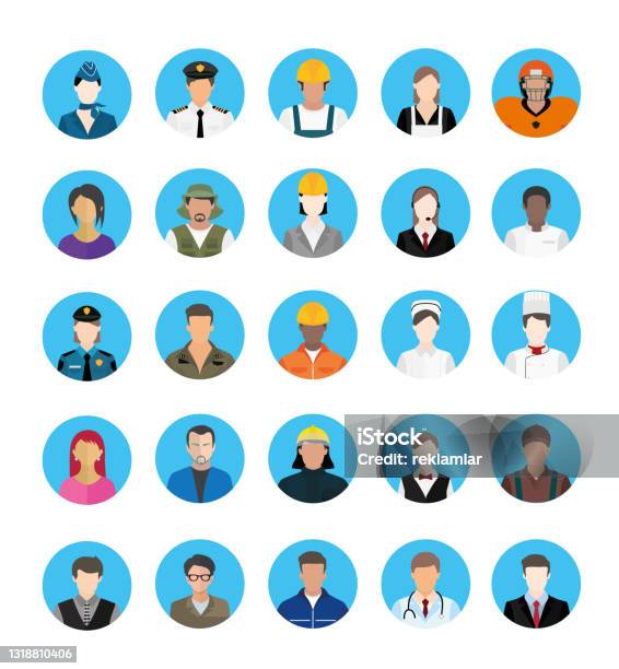 Sekelompok Karakter Pekerja Kartun Dengan Profesi Yang Berbeda Avatar ... Sekelompok Karakter Pekerja Kartun Dengan Profesi Yang Berbeda Avatar ...