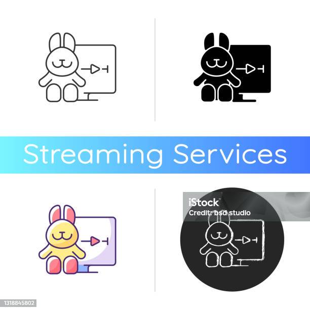 Graphisme De Streaming De Dessins Animés Vecteurs Libres De Droits Et