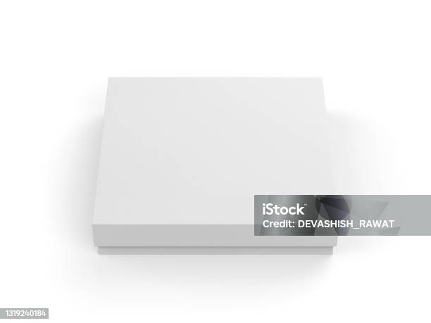Mockup Kotak Kemasan Kotak Kardus Persegi Ramping Putih Template Mock
