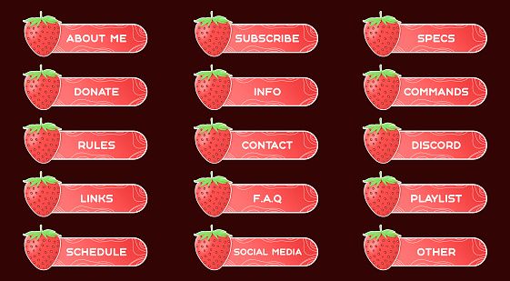 Kedutan Lucu Strawberry Panel Lencana Lucu Panel Kawaii Untuk Streaming ... Kedutan Lucu Strawberry Panel Lencana Lucu Panel Kawaii Untuk Streaming ...