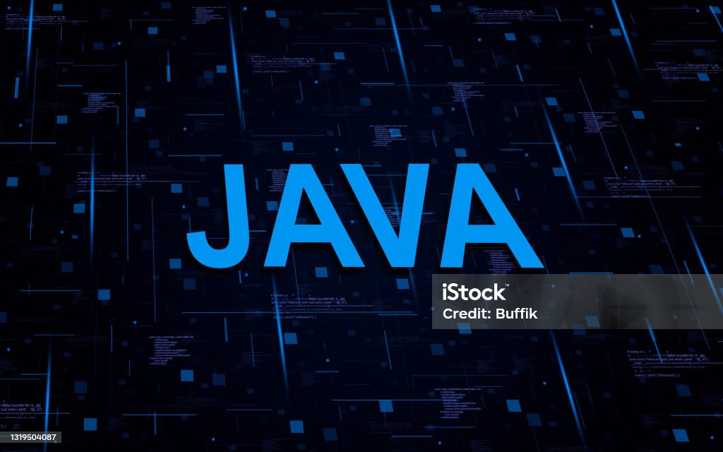Java Programming Language On Technological Background With Code