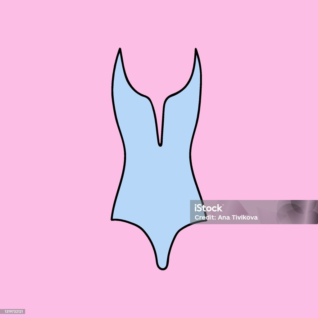 Cute Clipart Vector Swimsuit For Women Stock Illustration Download