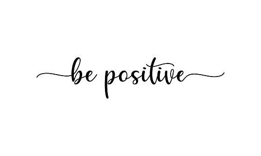 Seien Sie Positiv Motivation Und Inspiration Positive Zitat Schriftzug