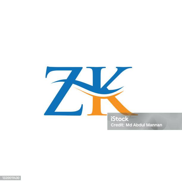 Ilustración De Logotipo De La Letra Zk Plantilla Vectorial De Diseño De
