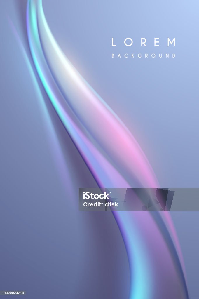 Latar Belakang Garis Gelombang Warna Neon Abstrak Ilustrasi Stok