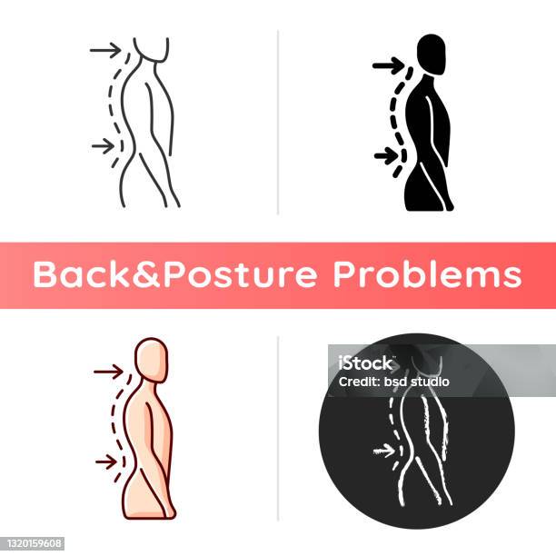 Lumbar Lordosis Icon Stock Illustration Download Image Now